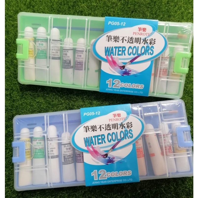 筆樂 不透明水彩 12色 PG05-12 繪圖必備 顏色隨機 | 蝦皮購物