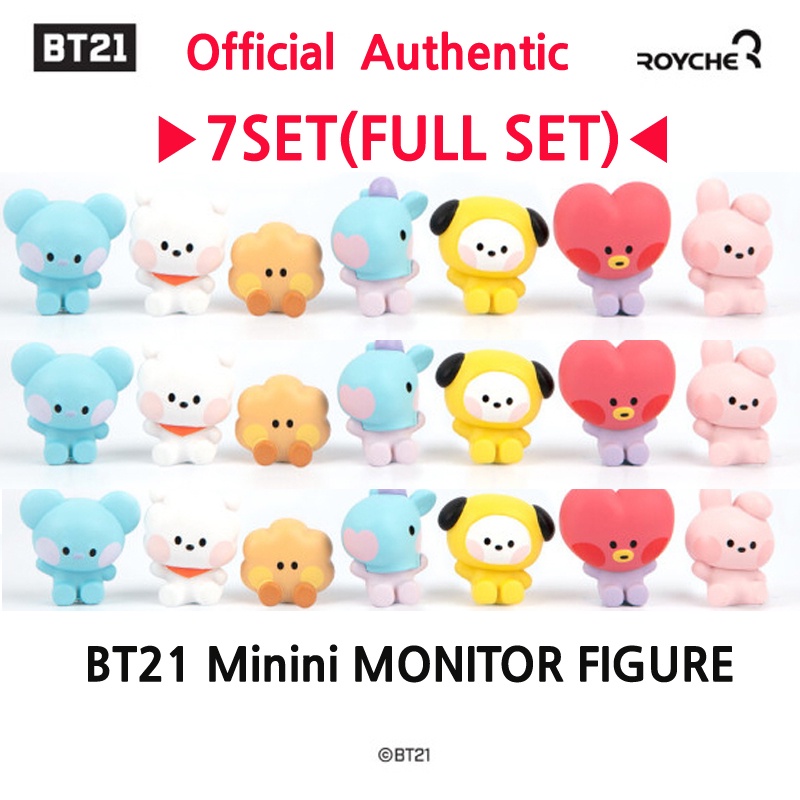 7套 Bts BT21 官方 Minini MONITOR FIGURE 正品 | 蝦皮購物