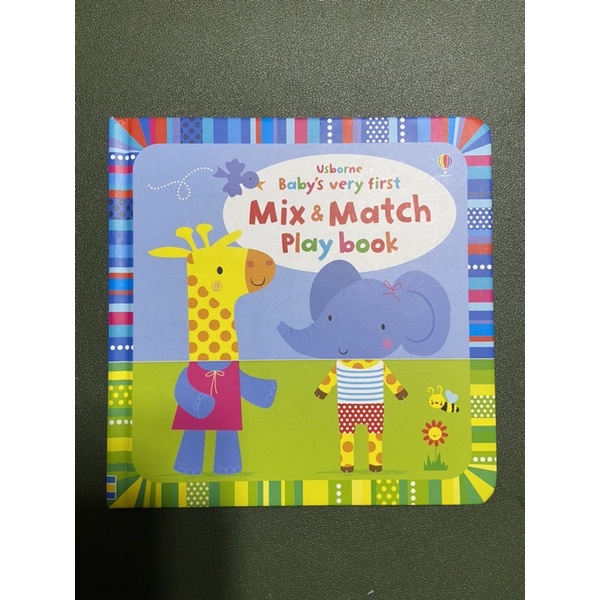[二手]Usborne baby’s very first mix & match playbook配對遊戲書 | 蝦皮購物