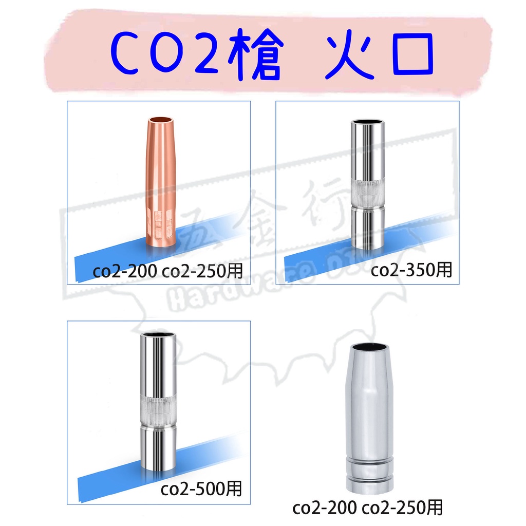 【五金行】火口 CO2機 200A 250A 350A 500A 火嘴 噴火嘴 電焊機 氬焊機 切割機 CO2槍 CO2 | 蝦皮購物