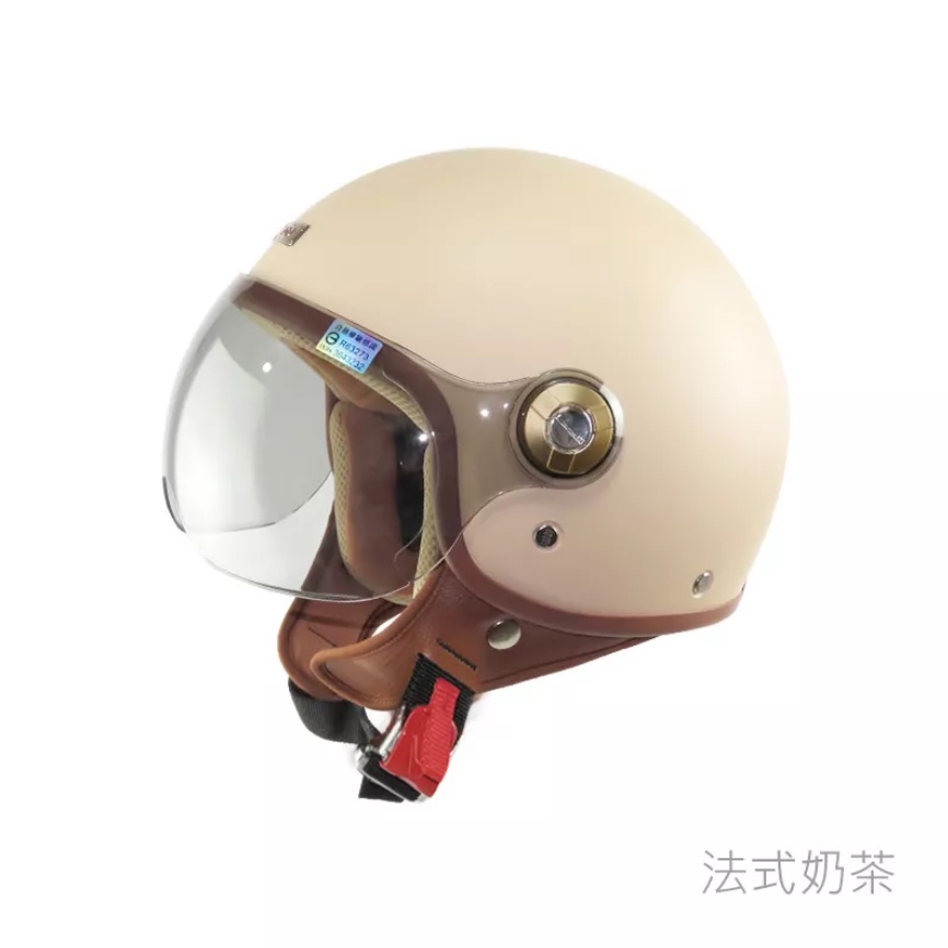 華泰 安全帽 K-808A+ 素色 消光 法式奶茶 醺砂 飛行帽 K808A+ 半罩 全拆洗 透氣 輕量 涼感《比帽王》 | 蝦皮購物