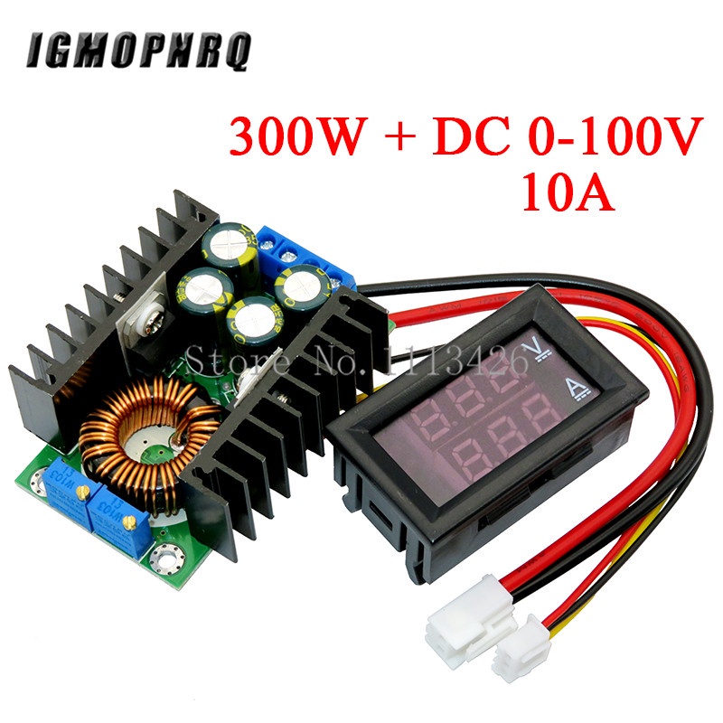Dc 9a 300w 150w 升壓轉換器降壓轉換器電源模塊 Dc 0 100v 10a 數字電壓表電流表雙顯示 蝦皮購物