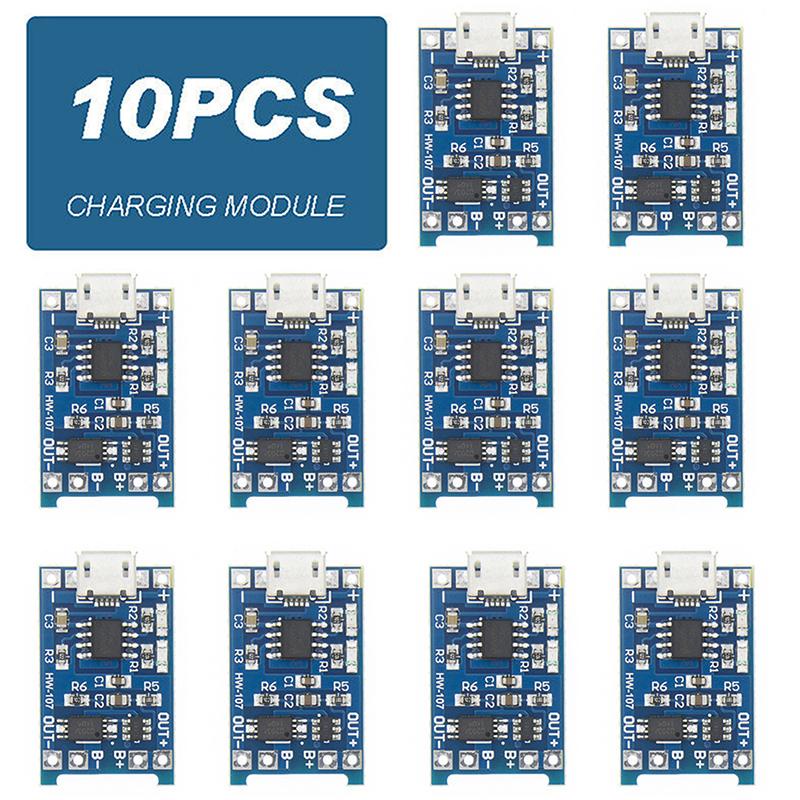 Possbay 10pcs 充電器模塊帶保護 18650 BMS 5V 1A 18650 鋰電池充電板 | 蝦皮購物