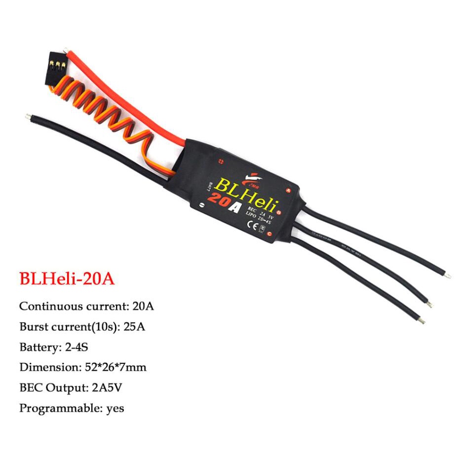 Blheli 無刷 ESC 12A 20A 30A 40A 50A 60A 80A 帶 UBEC 用於四軸飛行器模型固定 | 蝦皮購物