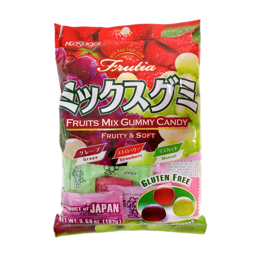 【春日井】日本零食 Kasugai 100%綜合軟糖系列(葡萄/綜合/草莓/水蜜桃) | 蝦皮購物