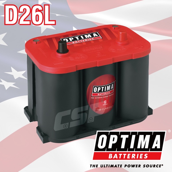 【電池達人】OPTIMA 34R 美國紅霸 歐帝瑪 D26L AGM 電池 風力發電機 太陽能儲電 掃地機 高空作業車 | 蝦皮購物