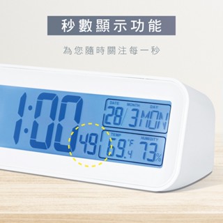 【現貨附發票】KINYO 耐嘉 多功能簡約夜光電子鐘 溫濕度計萬年曆時鐘鬧鐘 1入 TD-535 | 蝦皮購物