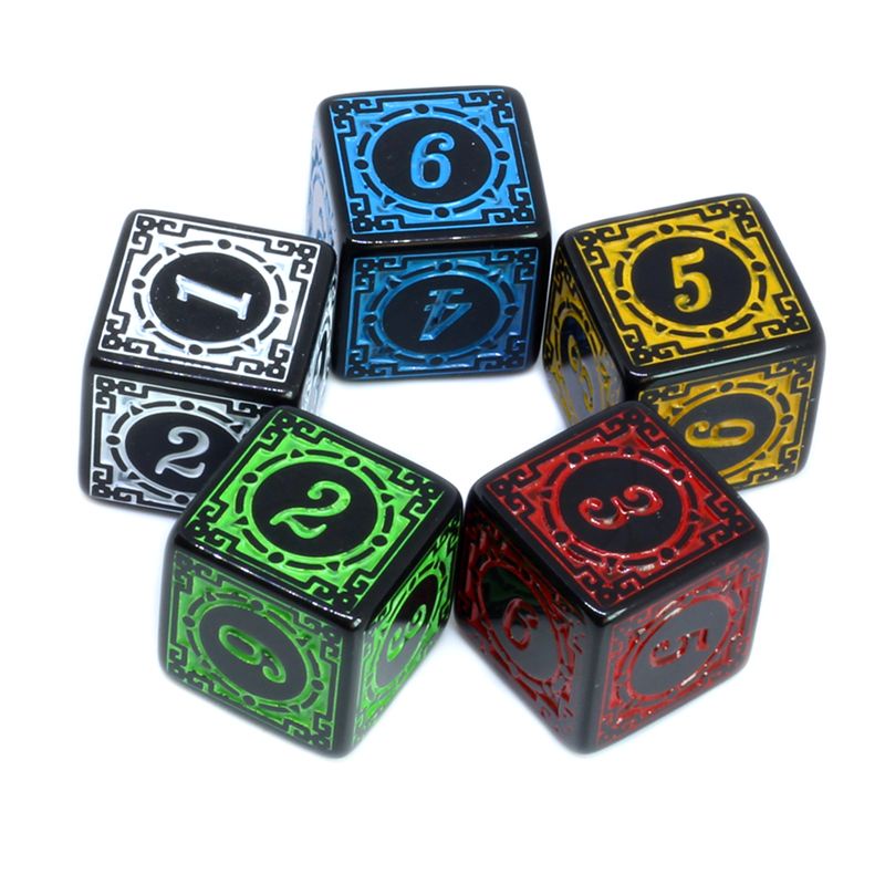 6面骰 花紋骰子 骰子 六面骰 色子 桌遊 教學 trpg DnD 克蘇魯 龍與地下城 麻將 遊戲 | 蝦皮購物