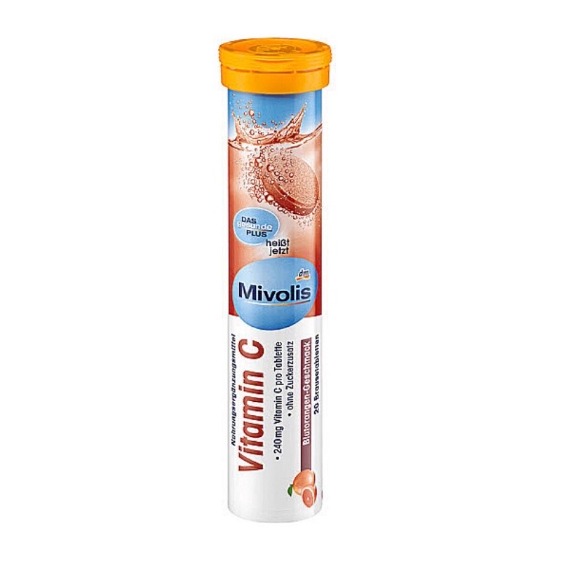德國 DM mivolis 發泡錠 維他命C 紅葡萄柚口味 | 蝦皮購物