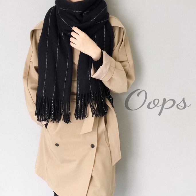 韓版長款條紋流蘇圍巾 台灣現貨 圍巾 頸巾 條紋圍巾 流蘇圍巾 | 蝦皮購物
