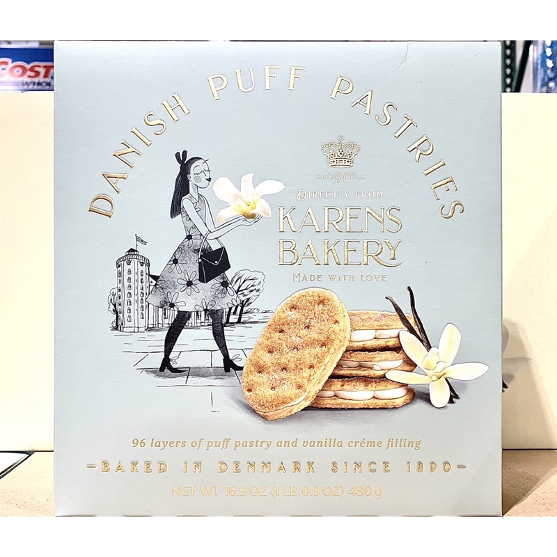 🌸代購🌸KARENS BAKERY 丹麥進口 (覆盆子奶霜 / 香草奶霜 / 草莓奶霜 / 綜合風味) 千層酥禮盒 | 蝦皮購物