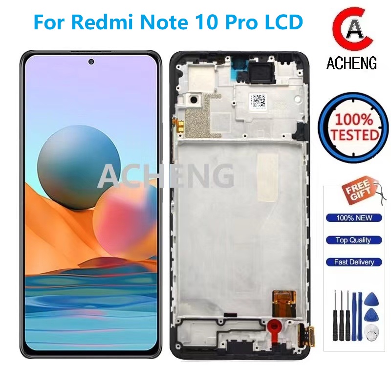 XIAOMI Acheng 適用於小米 Redmi Note 10 Pro LCD 觸摸屏數字化儀更換部件 6.67" | 蝦皮購物