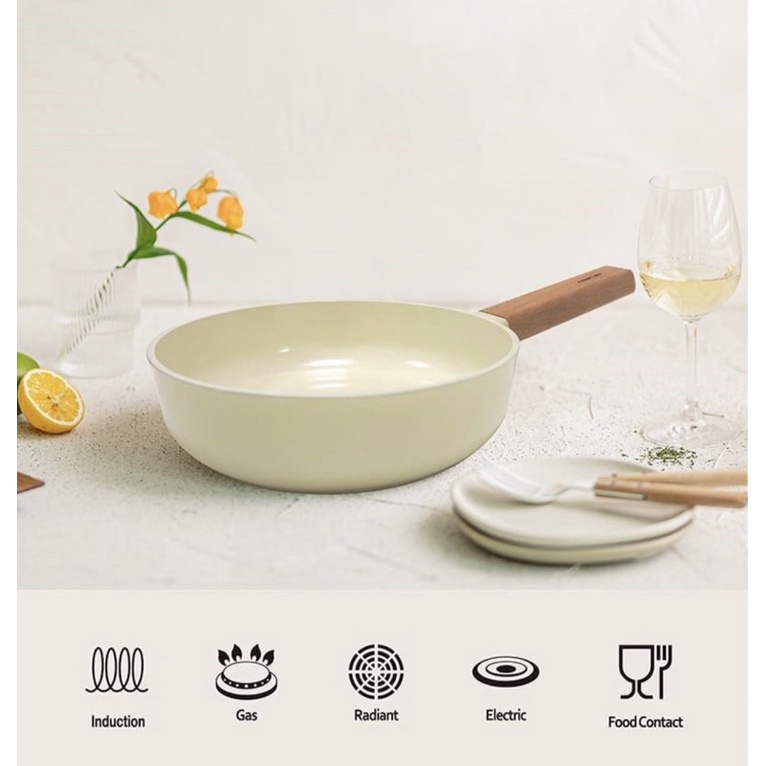 NEOFLAM 白陶瓷IH深平底鍋 20cm | 蝦皮購物