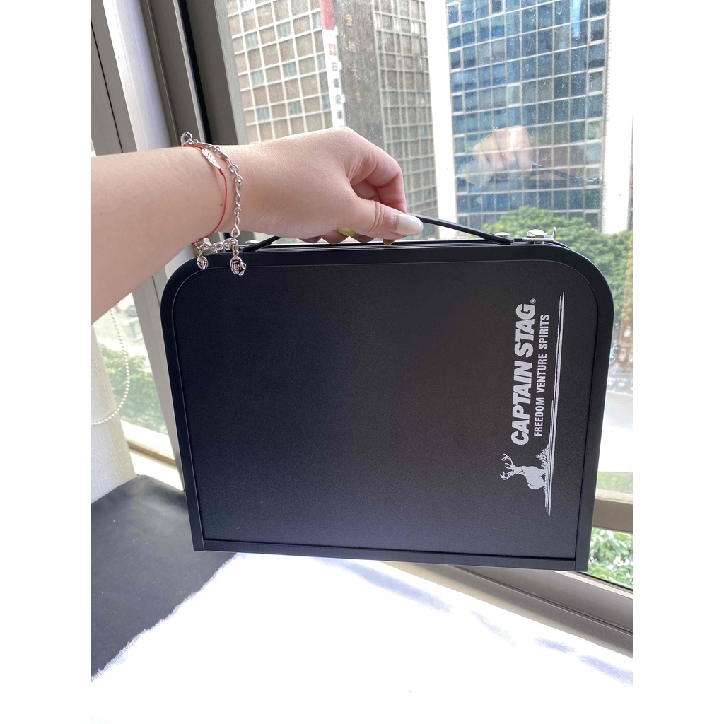 [TFD] CAPTAIN STAG 鹿牌 黑鹿折合小桌 UC-546 野營 機車露營 黑色摺疊桌 桌面47×30cm | 蝦皮購物