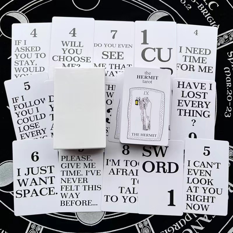 「寶時玄境」隱者訊息卡牌 The Hermit Tarot Messages Oracle 英文訂製牌卡 桌遊 | 蝦皮購物