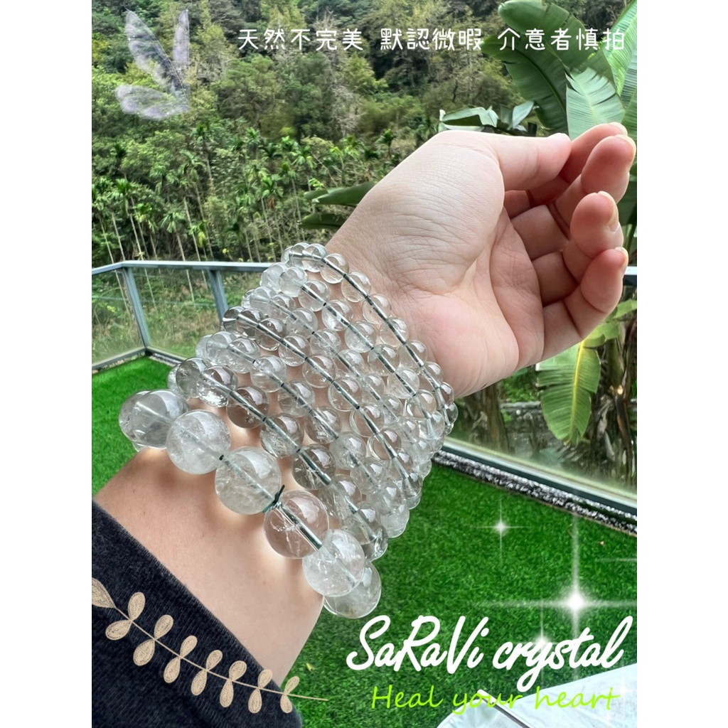 [SaRaVi crystal] 綠水晶 綠阿賽水晶 手串手鍊 | 蝦皮購物