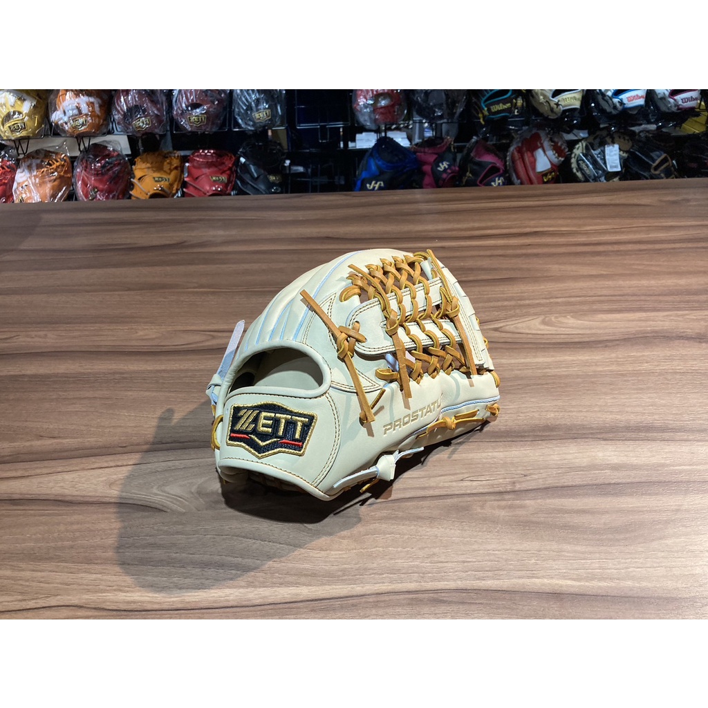 【熱火體育】ZETT 進口 Prostatus 頂級軟式 棒壘手套 關節T網 奶油/棕 BRGB30267 | 蝦皮購物