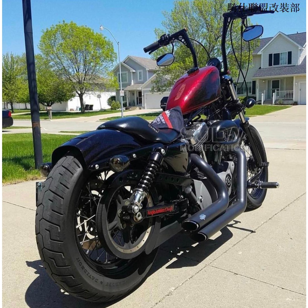 哈雷883機車哈雷XL883/1200 X48戴娜路王肥仔改裝復古超高變徑車把 | 蝦皮購物