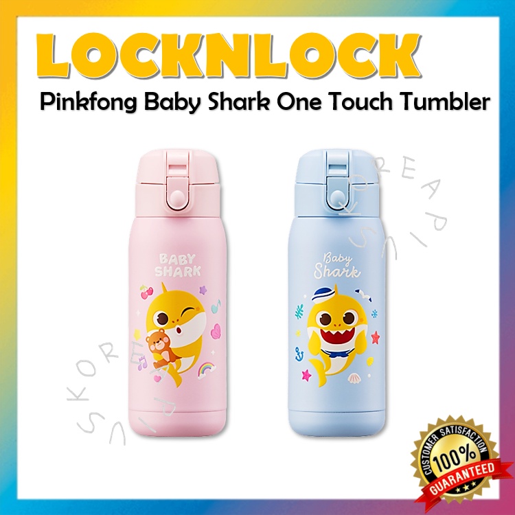 [LOCKNLOCK] Pinkfong Baby Shark One Touch Tumbler 370ml | 蝦皮購物