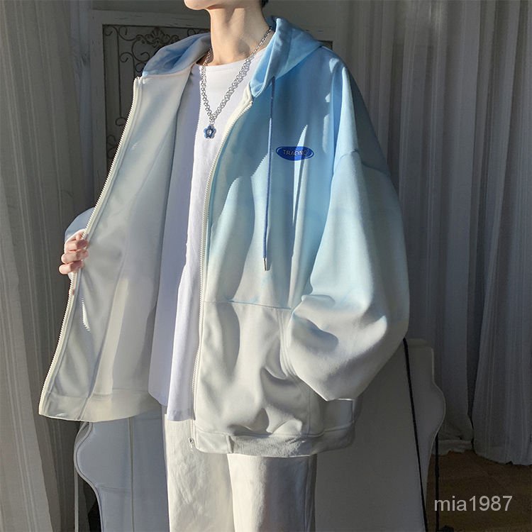 【精品男裝】[四件套]紮染漸變開衫衛衣男春鞦鼕季套裝男連帽潮流休閒男裝外套jioyh LZJG | 蝦皮購物