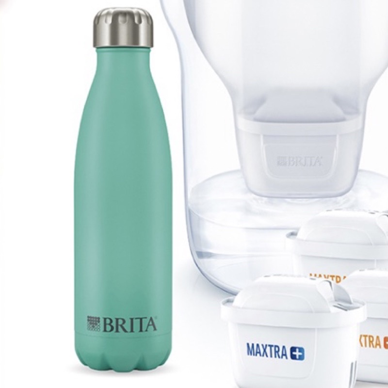 （全新）BRITA 蒂芬妮綠不鏽鋼保溫瓶、保冷瓶 500ml 旋蓋式 | 蝦皮購物