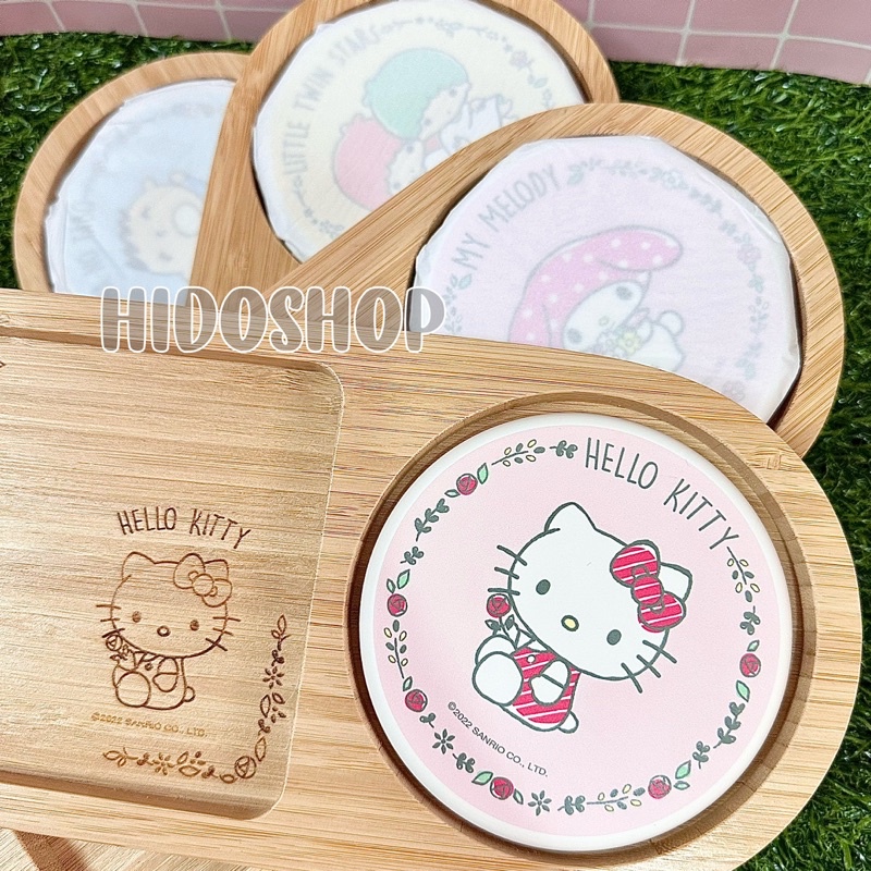 正版 三麗鷗 現貨 珪藻土杯墊 竹製托盤 竹盤 凱蒂貓 美樂蒂 雙子星 大寶 | 蝦皮購物