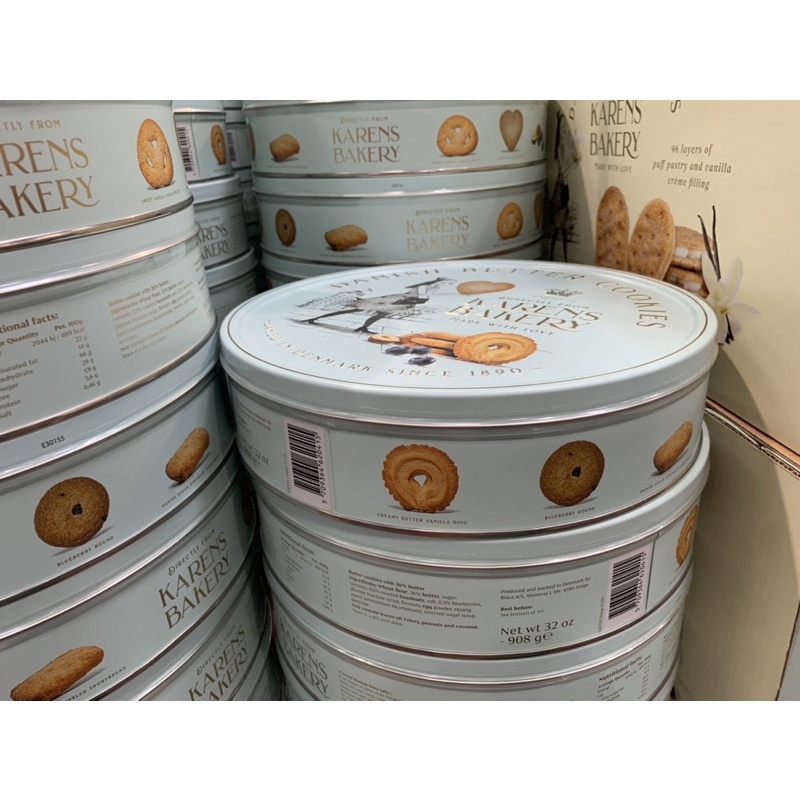 KARENS BAKERY 丹麥奶酥餅 908公克 / 丹麥香草奶霜風味千層酥 480公克 | 蝦皮購物