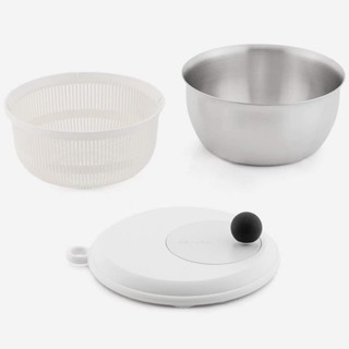 日本製 KEYUCA 18-8不鏽鋼 4種用法 手轉式 沙拉攪拌器 蔬果脫水器 料理缽 沙拉缽 冷麵 耐熱 | 蝦皮購物