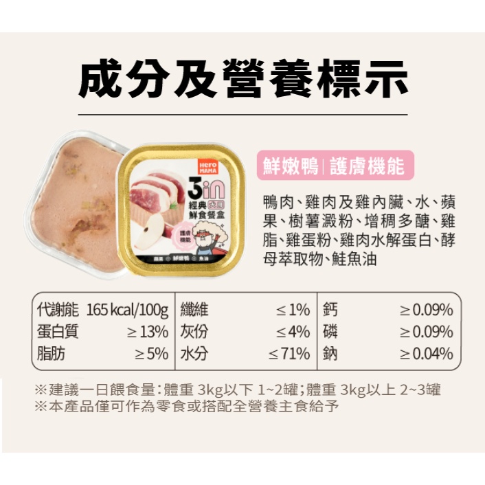 Hero Mama 3in經典鮮食餐盒 80g 狗罐頭 狗點心 狗餐盒 犬零食 犬鮮食 犬餐盒 機能餐盒 | 蝦皮購物