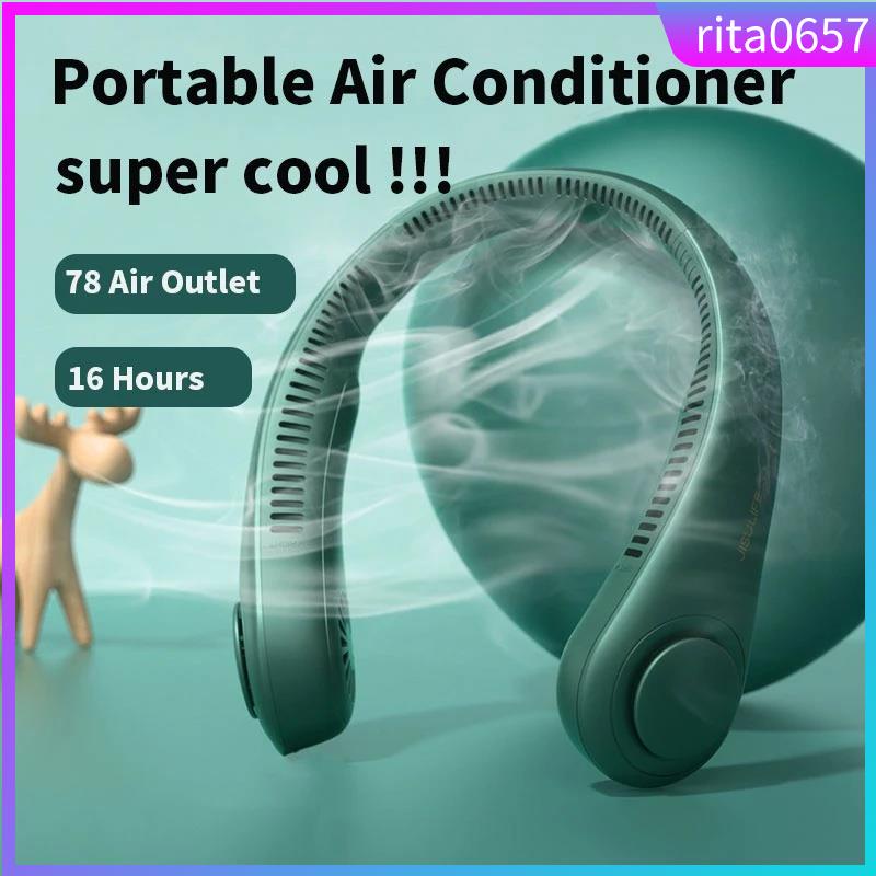 New Portable Hanging Neck Fan Electric Wireless USB Recharge | 蝦皮購物