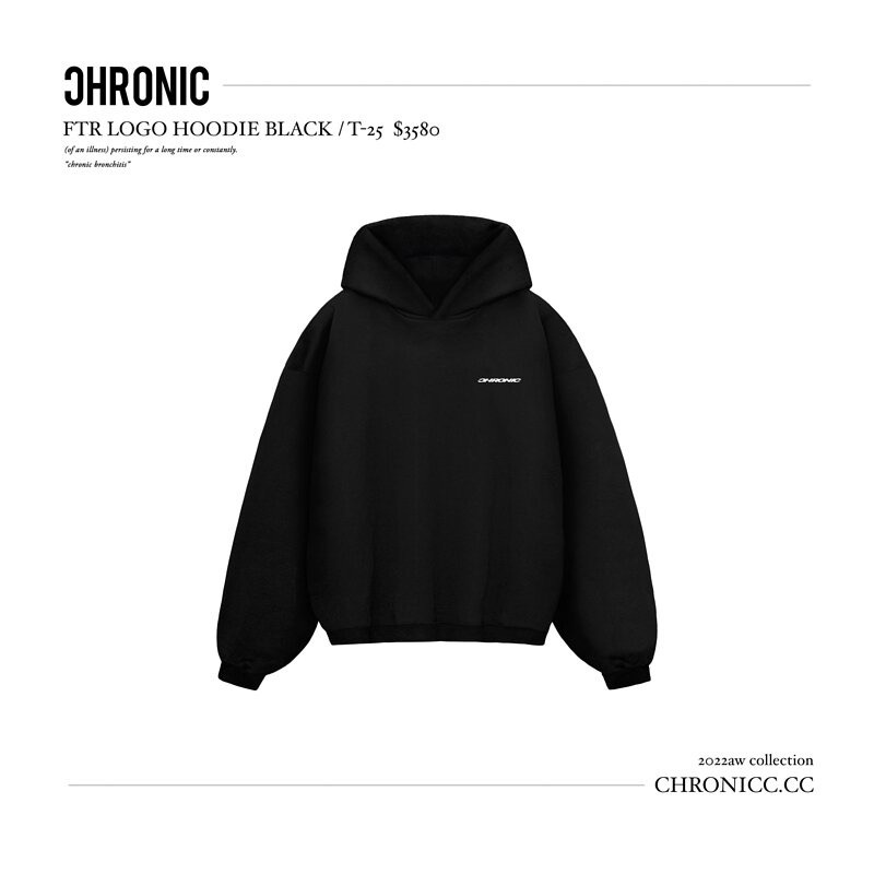CHRONIC FTR LOGO HOODIE BLACK / T-25(L) | 蝦皮購物