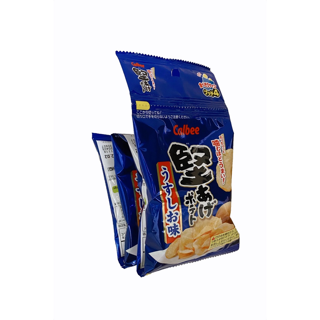 【卡樂比】日本零食 Calbee 4連堅脆洋芋片(鹽味/黑胡椒) | 蝦皮購物