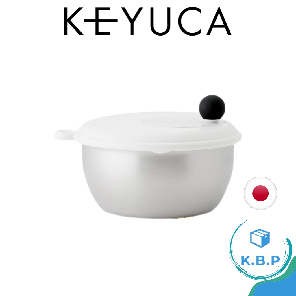 日本製 KEYUCA 18-8不鏽鋼 4種用法 手轉式 沙拉攪拌器 蔬果脫水器 料理缽 沙拉缽 冷麵 耐熱 | 蝦皮購物