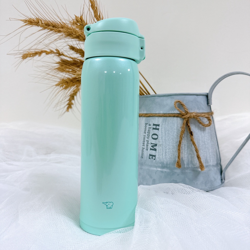 台灣現貨全新【ZOJIRUSHI 象印】不鏽鋼超輕量 彈開式 保溫杯- 480ml(SM-SR48E)湖水綠 -木子美美 | 蝦皮購物