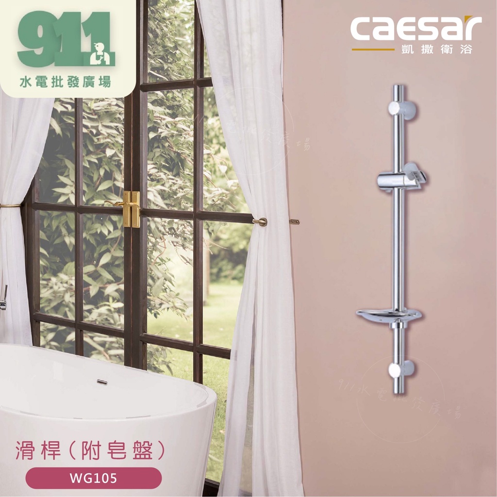『911水電批發』附發票 Caesar 凱撒 WG105 滑桿 蓮蓬頭升降桿 龍頭滑桿 掛座 皂盤 可上下移動 | 蝦皮購物