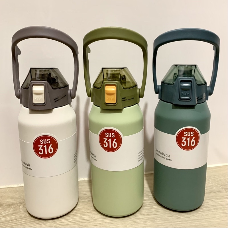 [現貨]316不鏽鋼彈蓋吸管or直飲保溫壺850ml/1000ml 不銹鋼水瓶 保溫瓶 | 蝦皮購物