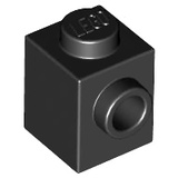 Lego 樂高 黑色 側接轉向顆粒磚 Brick Mod 1 x 1 Stud 4558954 87087 | 蝦皮購物