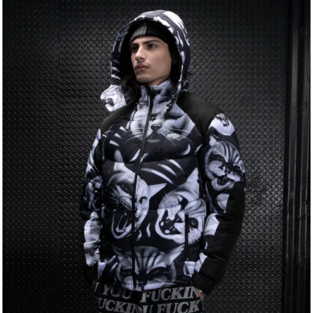 【YOYOGI PLUS】RIPNDIP NEON CAT PUFFER JACKET (黑) | 蝦皮購物