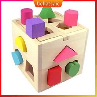 Wooden Shape Sorting Box - Educational And Therapeutic Toy | 蝦皮購物