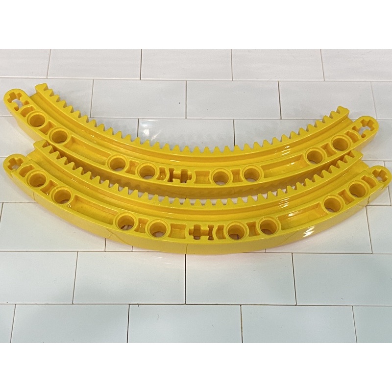 【TCT】一套2個 零件 24121 黃色齒條 圓 彎 樂高科技 LEGO Technic Gear | 蝦皮購物
