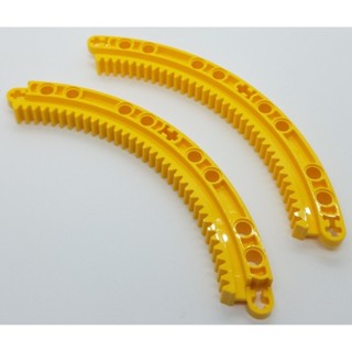 【TCT】一套2個 零件 24121 黃色齒條 圓 彎 樂高科技 LEGO Technic Gear | 蝦皮購物