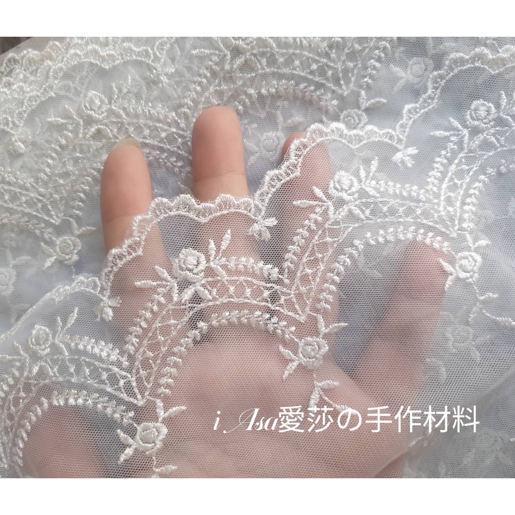 《iAsa愛莎の》手作材料 好品質網紗幻彩閃閃花朵刺繡蕾絲花邊diy洛麗塔裙擺服裝輔料 | 蝦皮購物