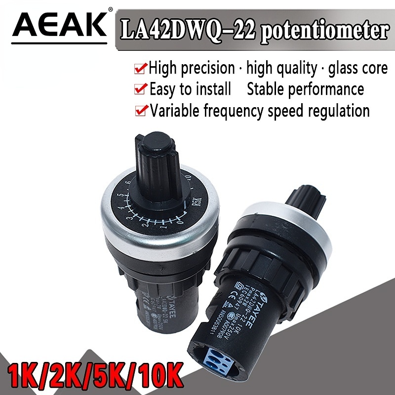 La42dwq-22 1K 2K 5K 10K 22mm直徑電位器旋轉電位器轉換器調速器逆變電阻開關 | 蝦皮購物