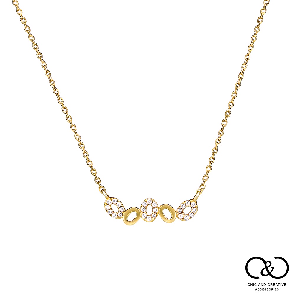【C&C】五環光斑閃耀項鍊(925銀抗敏) _N-CC-Y038 | 蝦皮購物