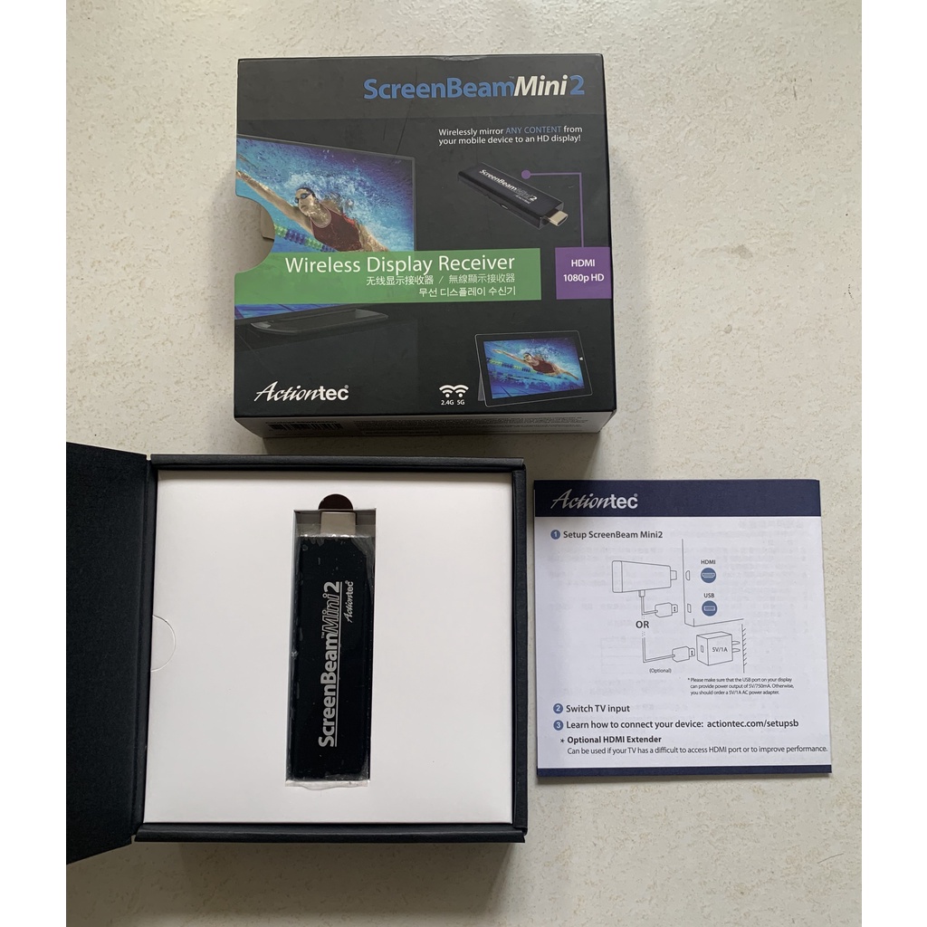 Actiontec ScreenBeam Mini 2 WiDi/Mircast無線顯示接收器(二手)(拆封未使用) | 蝦皮購物