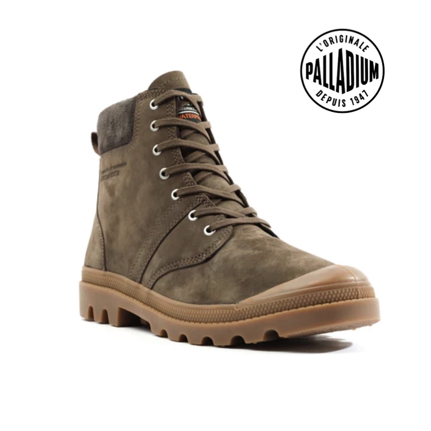 CBF PALLADIUM 免運 PALLABROUSSE CUFF WP+ 皮革防水靴 深棕色 77982-236 | 蝦皮購物