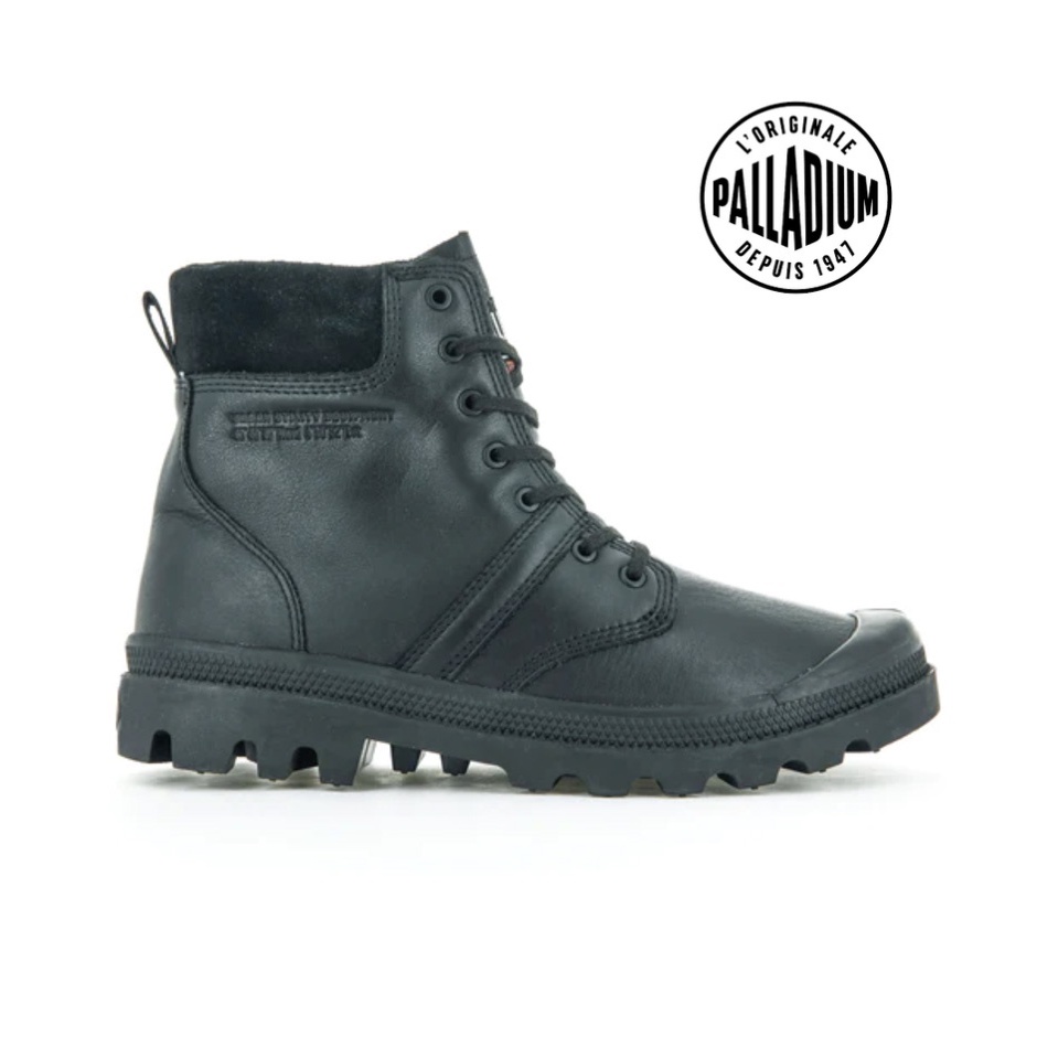 CBF PALLADIUM 免運 PALLABROUSSE CUFF WP+ 皮革防水靴 極黑 77982-001 | 蝦皮購物