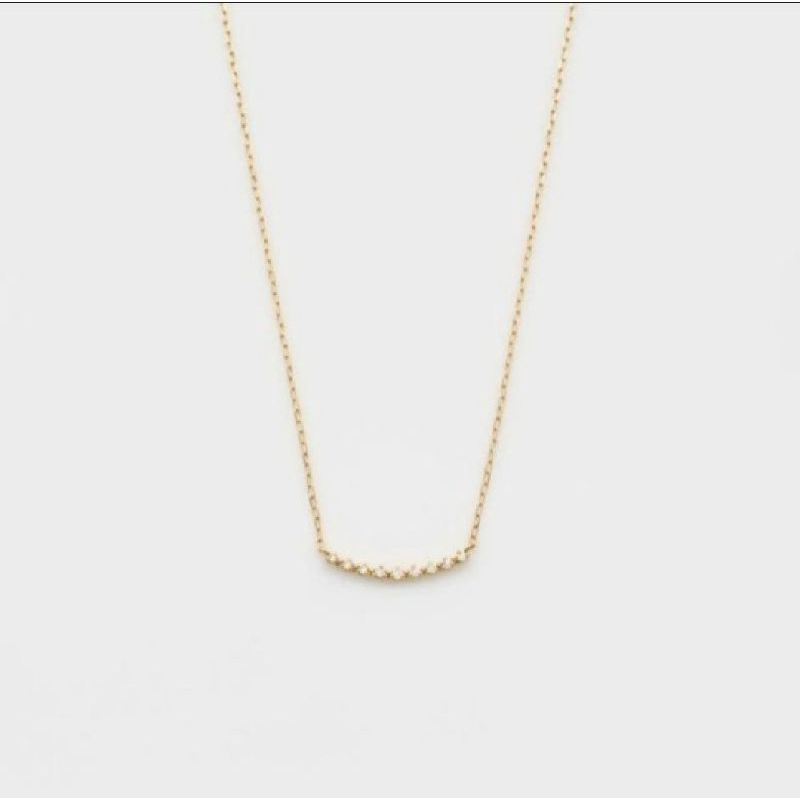 【agete】18K排鑽5分項鍊 附保卡/盒/袋 | 蝦皮購物