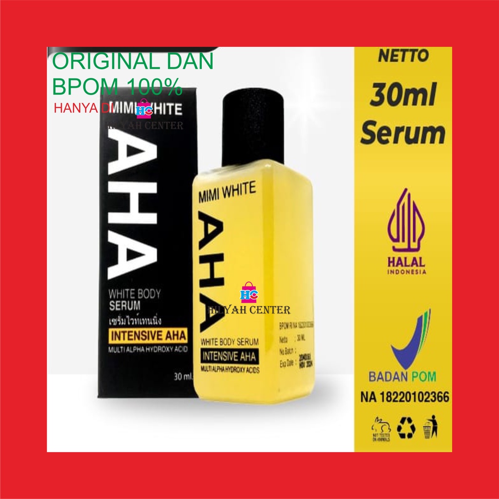 啊哈咪美白 ori 泰國 30ml BPOM 身體精華 aha mimi white aha 美白身體精華 aha mi | 蝦皮購物
