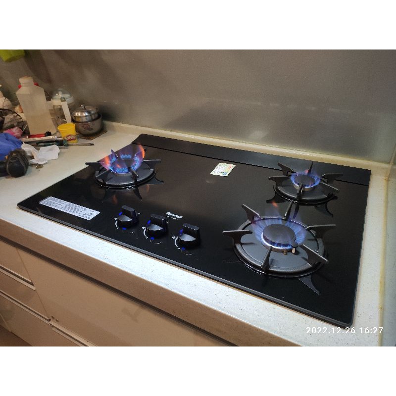 【大台北】林內瓦斯爐 三口爐 RB-L3710G 彩焱爐 rbl3710g | 蝦皮購物